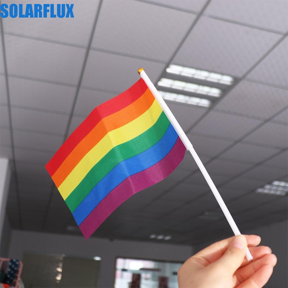 Solarflux 10 ชิ้น Rainbow Flags, LGBT Rainbow Rainbow Hand Flag, Fade ...