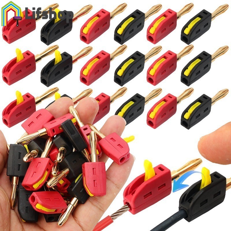 4MM Banana Plug 32A 320V High Current Quick-Connect, PA6 Nylon & Brass ...
