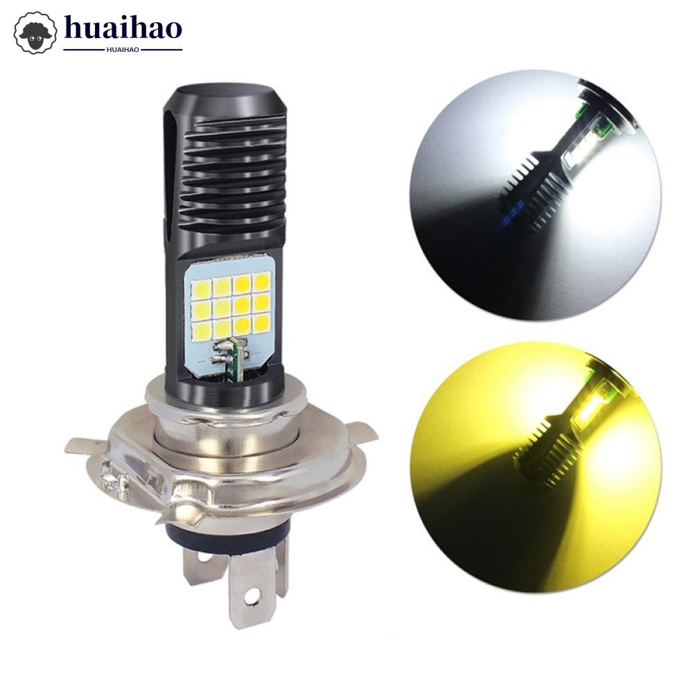 HUAIHAO ไฟหน้ารถจักรยานยนต์ H4 BA20D PX15D 24 LED Super Bright โคมไฟ ...