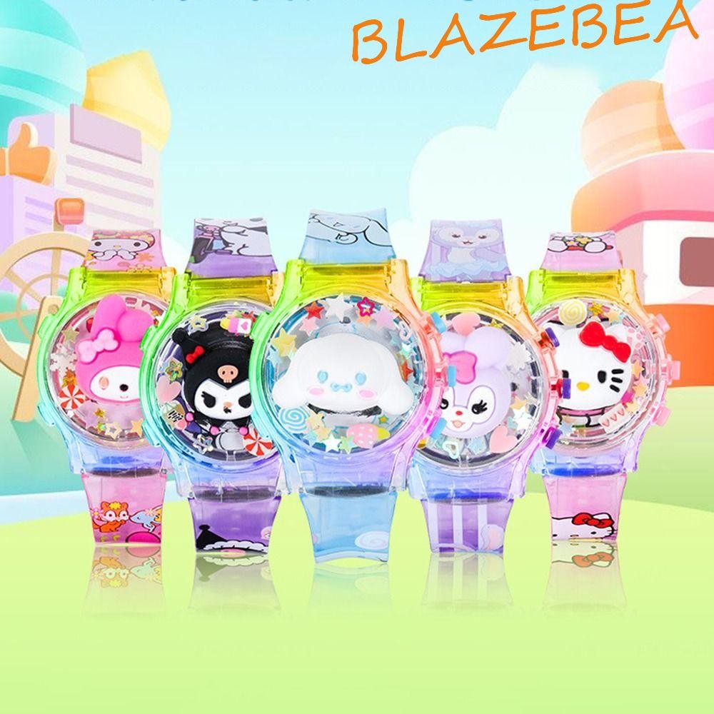 Blazebea หมุนนาฬิกาเพลงส่องสว่าง, Kuromi Cinnamoroll Labubu นาฬิกาข้อมือ, ของขวัญเด็กซิลิโคนสาย ...
