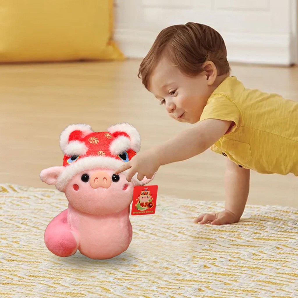 2025 Pig Snake Series ของเล่นตุ๊กตางูปี Mascot Wake up Lion Pig Nose ...