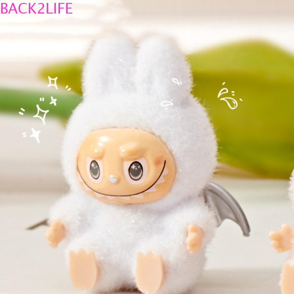 Back2life Angel Labubu Mini เครื่องประดับ, นั่งปาร์ตี้ Silver Wing ...