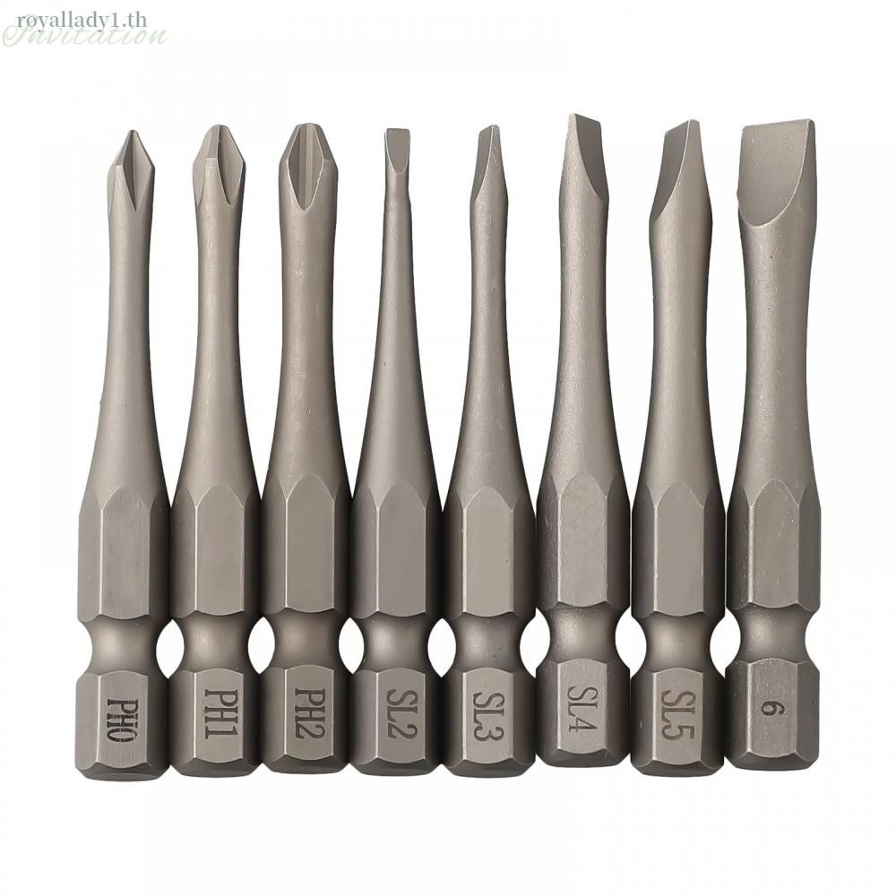 สะดวกโลหะผสมเหล็ก Hex Shank Slotted Cross ไขควง Bits PH0 PH1 PH2 50 มม. ...