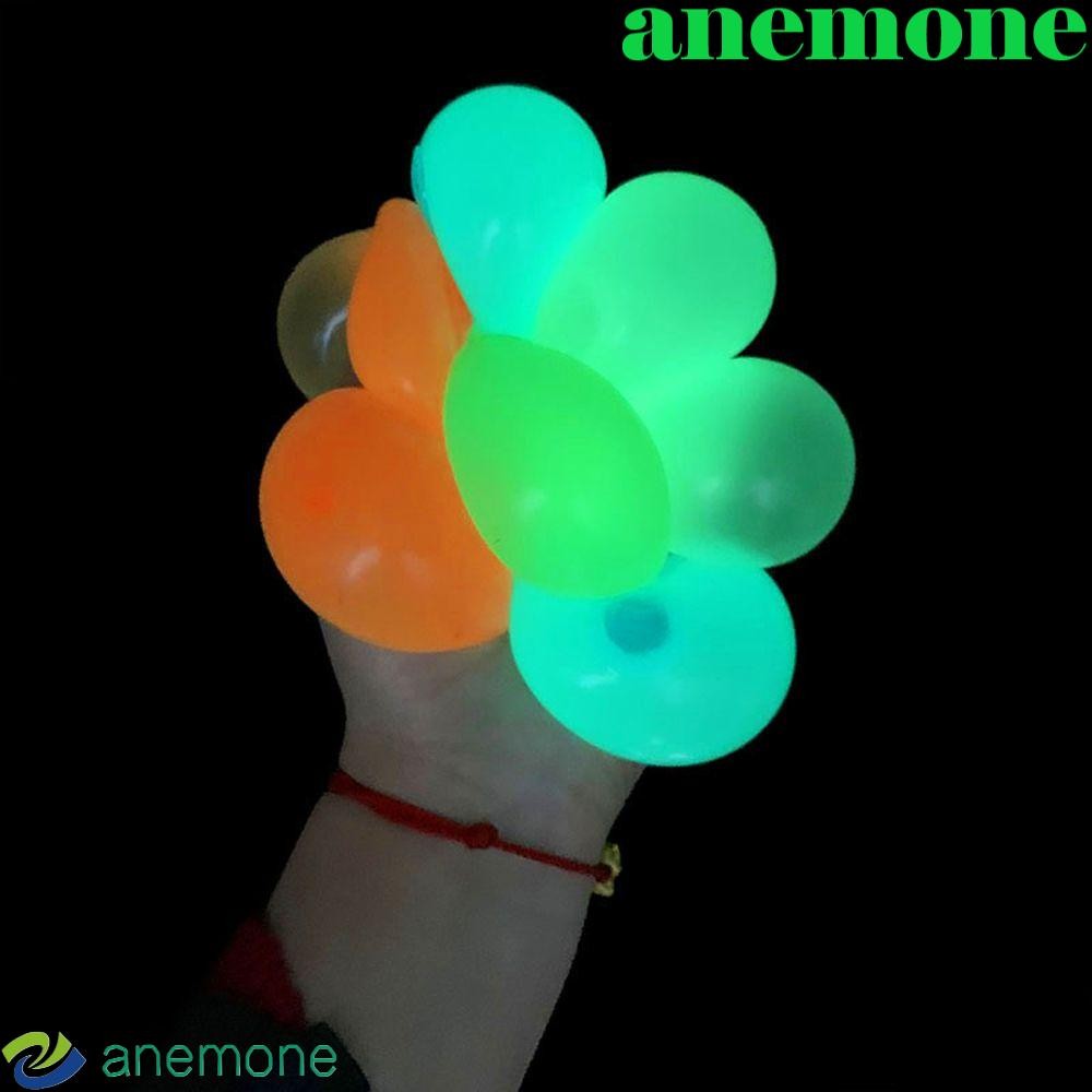 Anemone Sticky Wall Ball Decompression Ball เรืองแสงความวิตกกังวลสูง Bounce Sticky Ball เรืองแสง ...