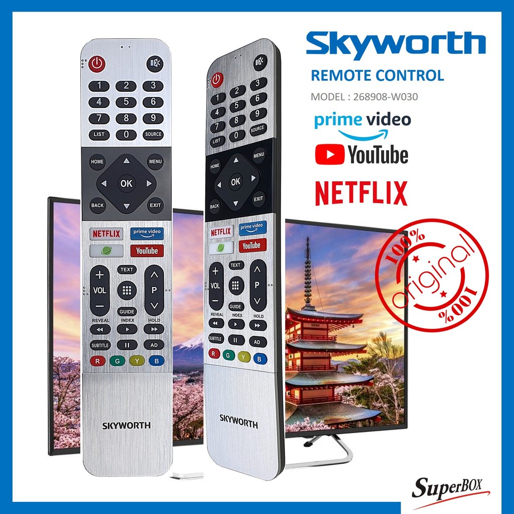 สกายเวิร์ธ 268908-W030 Netflix YouTube Prime วิดีโอสมาร์ททีวีรีโมทคอนโทรล | Shopee Thailand