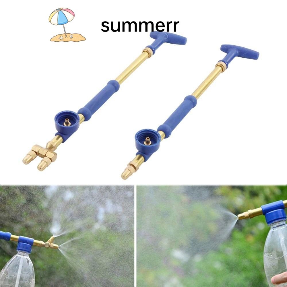Summerr Atomizing Misting หัวฉีด,เดี่ยว/คู่หัวทองเหลืองชลประทาน Sprayers,ปรับแรงดันสูง Push-pull ...