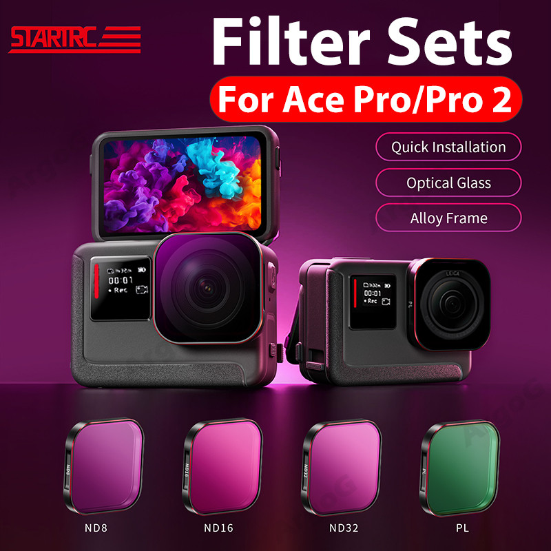 STARTRC ชุดฟิลเตอร์เลนส์สำหรับ Insta360 Ace Pro 2 / Ace Pro ND PL/ND8/32/64 อุปกรณ์เสริม Ace Pro ...