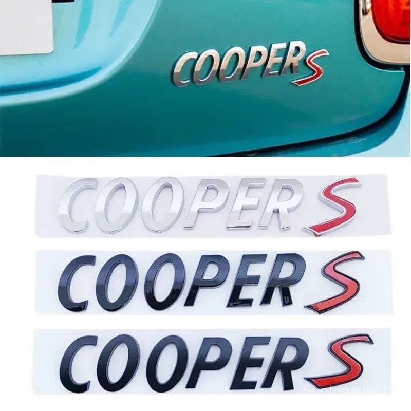 3D ABS MINI COOPER S ด้านหลัง BOOT Emblem Badge Trunk โลโก้ decals สติก ...