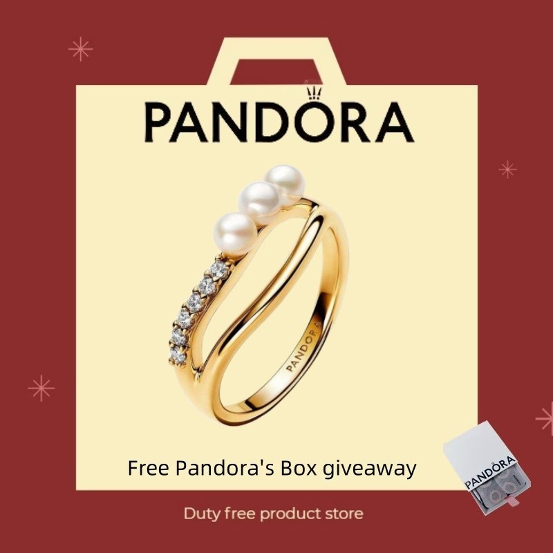 Pandora เครื่องประดับเงิน100% 925ชุดของขวัญสำหรับคู่รักไข่มุกน้ำจืดที่ ...