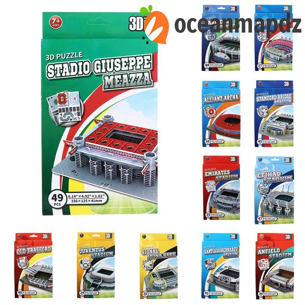 Oceanmapdz สนามฟุตบอลขนาดเล็ก, ปริศนาสนามฟุตบอล DIY รุ่น 3D, เด็กชายกระดาษสนามแมนเชสเตอร์ปาร์ค ...
