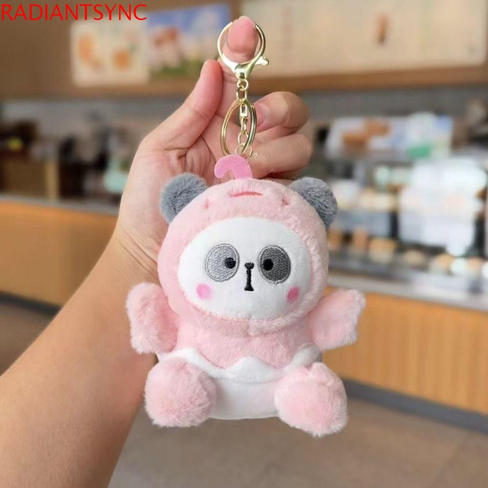 Radiantsync Panda Plush จี้,ที่ถอดออกได้กางเกง 12 ซม.PANDA ตุ๊กตาตุ๊กตา,น่ารักรถพวงกุญแจ Kawaii ...
