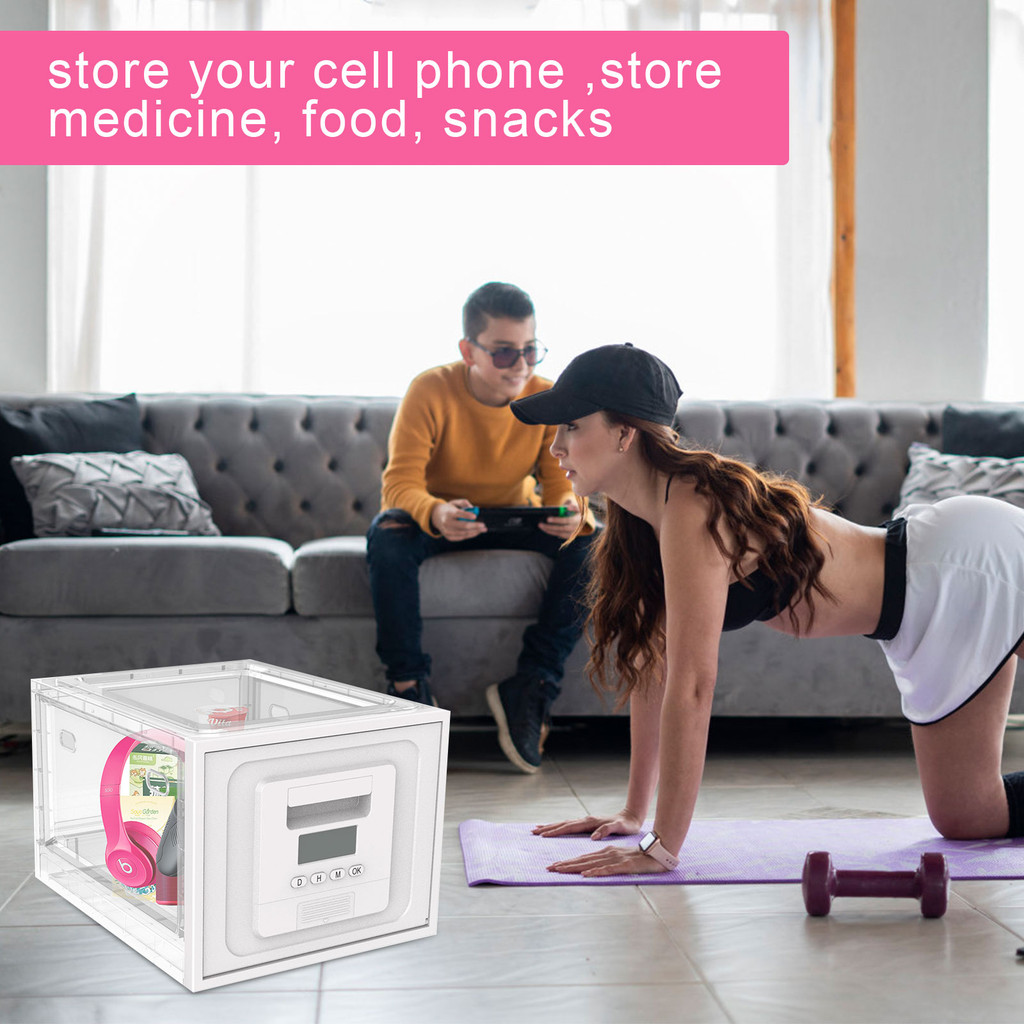 LOCAL Timed Lock Box Locked Container Plastic Phone Lock Box with Timer ...
