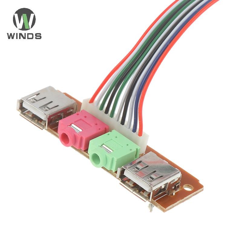 ODS 2 USB PCputer กรณี 6.8 ซม.แผงด้านหน้า USB Audio พอร์ต Mic หูฟังสาย ...