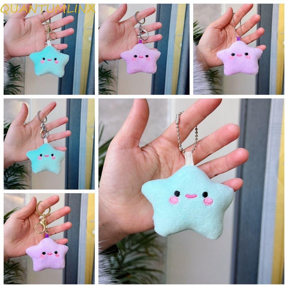 Quantuml Smile Stars พวงกุญแจตุ๊กตา, Pentagram Fluffy Fur Smile Star ...