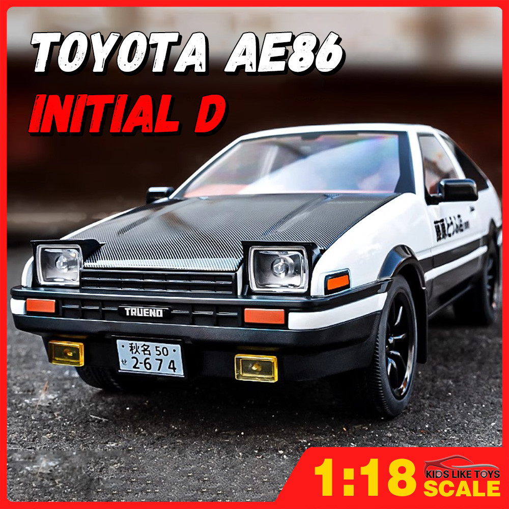 Klt 1:18 INITIAL D Toyota AE86 โมเดลรถเหล็กรถโลหะผสมของเล่นของขวัญสําหรับเด็กเด็กผู้หญิง ...