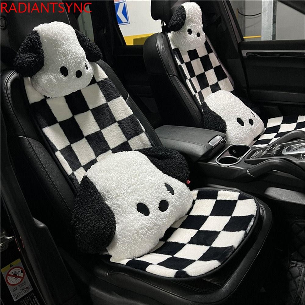 Radiantsync หมอนรองคอรถยนต์ Universal น่ารักการ์ตูนสุนัขตุ๊กตาสุนัข Pochacco Travel รถเอวเบาะ ...
