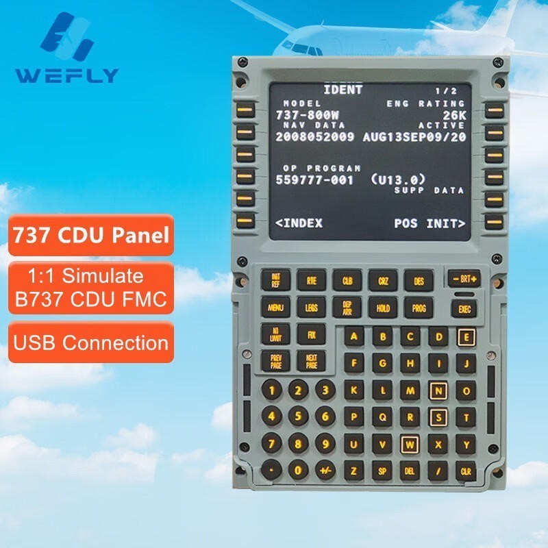 Wefly B737 CDU FMC Flight Sim Avionics CS เส้นทางแผงควบคุม Cockpit ...