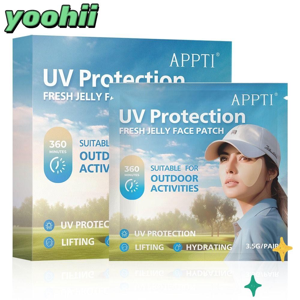 YOOHII 5 คู่/กล่อง UV Face Patch, Golf Sunblock Protection Sun Mask Sun ...