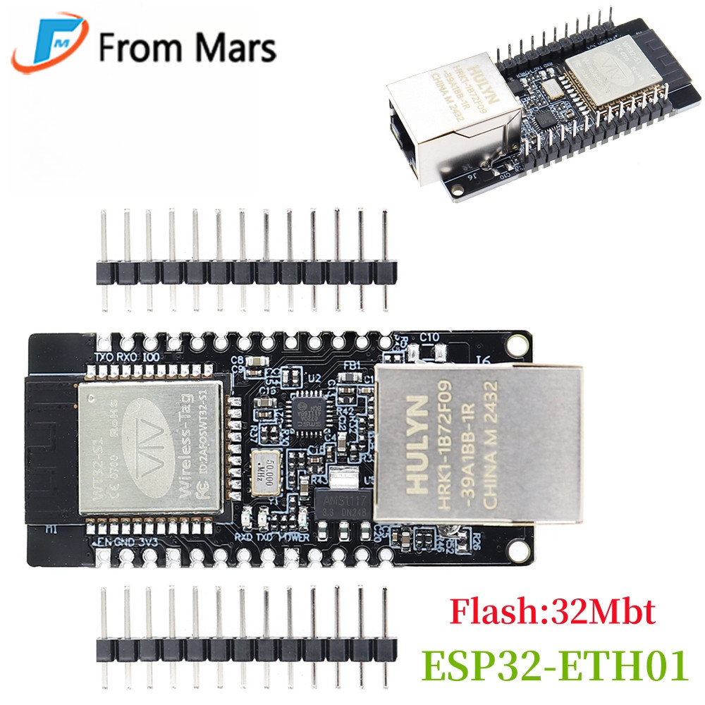 Wt32-eth01 โมดูลเครือข่ายไร้สายบลูทูธ WIFI Combo Gateway MCU ESP32 WT32 ETH01 | Shopee Thailand