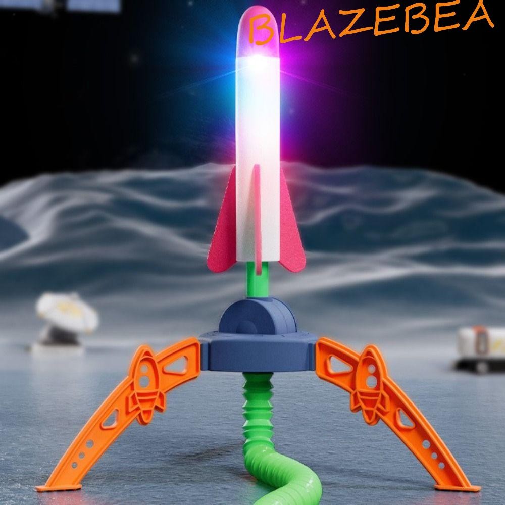 Blazebea Stomp Rocket ของเล่น, โฟมพลาสติก Rocket Launcher, Creative Foot Pump Jump ปรับมุม ...