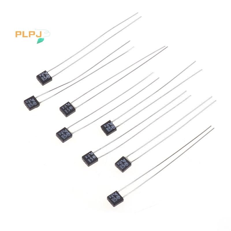 Plpj 10 ชิ้นสีดําสแควร์พัดลมมอเตอร์ 2A 250 โวลต์ฟิวส์ความร้อน LED Fues ...