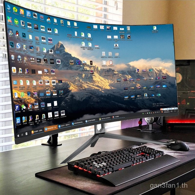 จอคอมพิวเตอร์27นิ้ว144hz พื้นผิวโค้ง24นิ้ว4khdmi19/22เดสก์ท็อป32เกมเล่น ...