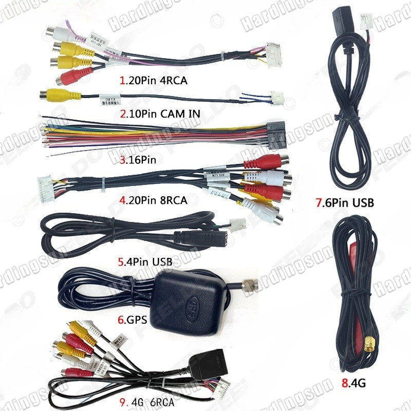 Car Head Unit ชุดสายไฟสเตอริโอสําหรับ XY AUTO Android Solution ...