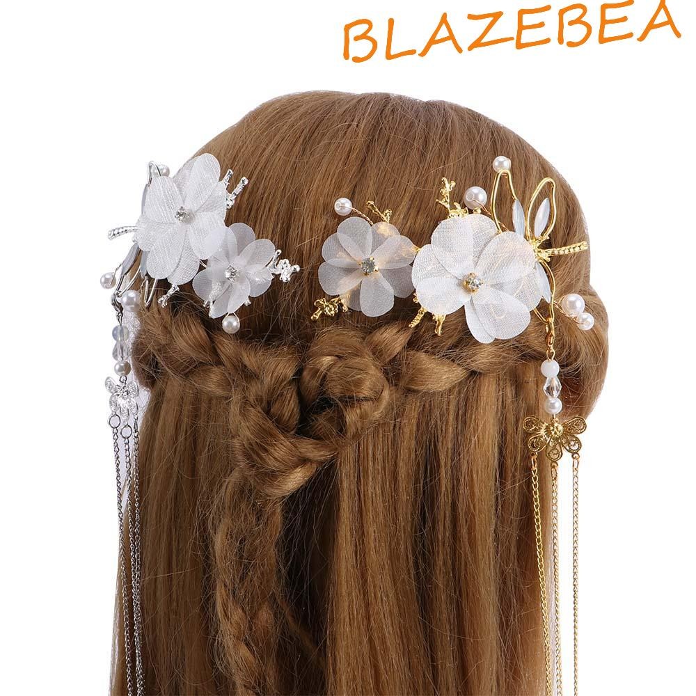 Blazebea เครื่องประดับคลาสสิกงานแต่งงาน Headwear Hairpin เครื่องมือจัดแต่งทรงผม Dragonfly ยาวพู่ ...