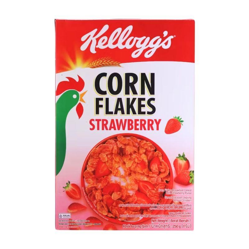 เคลล็อกส์ คอร์นเฟลกส์สตอเบอร์รี 250กรัม Kellogg's Strawberry Cornflakes ...