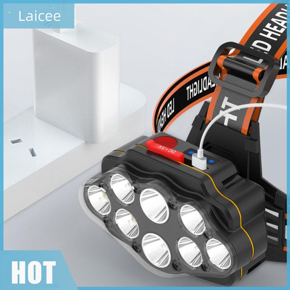 [Laicee.th] ไฟหน้าแคมป์ปิ้ง 8LED ไฟหน้ากลางแจ้งแบบชาร์จไฟได้ USB สําหรับการตกปลาเดินป่า | Shopee ...
