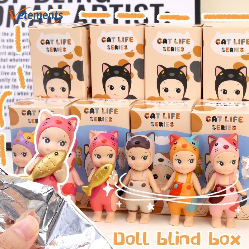 Sonny Angel Cat Life Series Mystery Box - Mini Anime Angel Blind Box ...