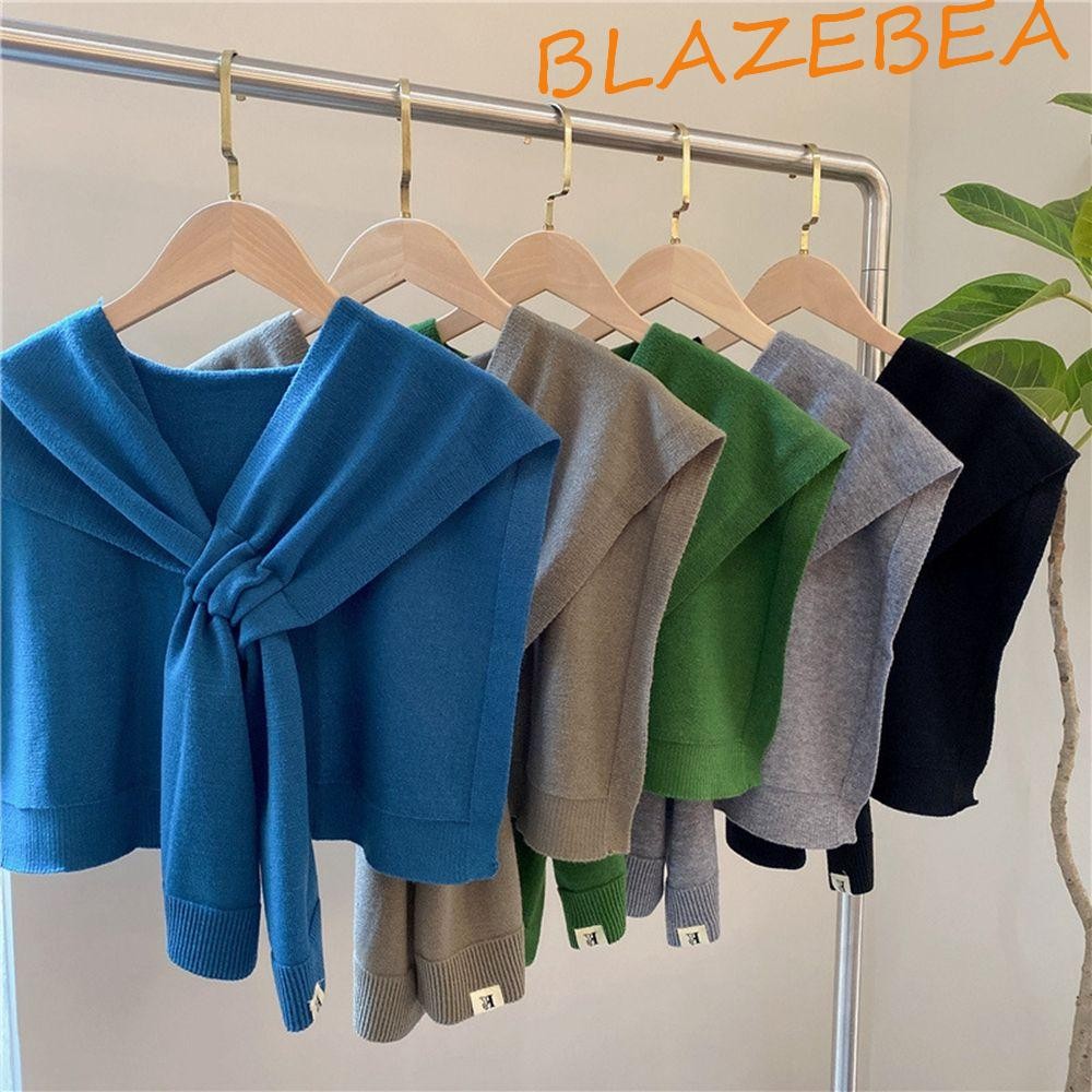 Blazebea ถักผ้าพันคอขนสัตว์ Warm Simple Cross ฤดูใบไม้ร่วงและฤดูหนาวผู้หญิงผ้าพันคออุปกรณ์เสริม ...