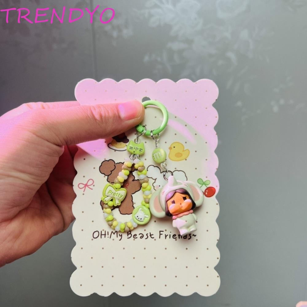 Trendyo Koala Labubu Key Ring, โทรศัพท์ลูกปัดช้าง Crybaby พวงกุญแจ, 3D ...