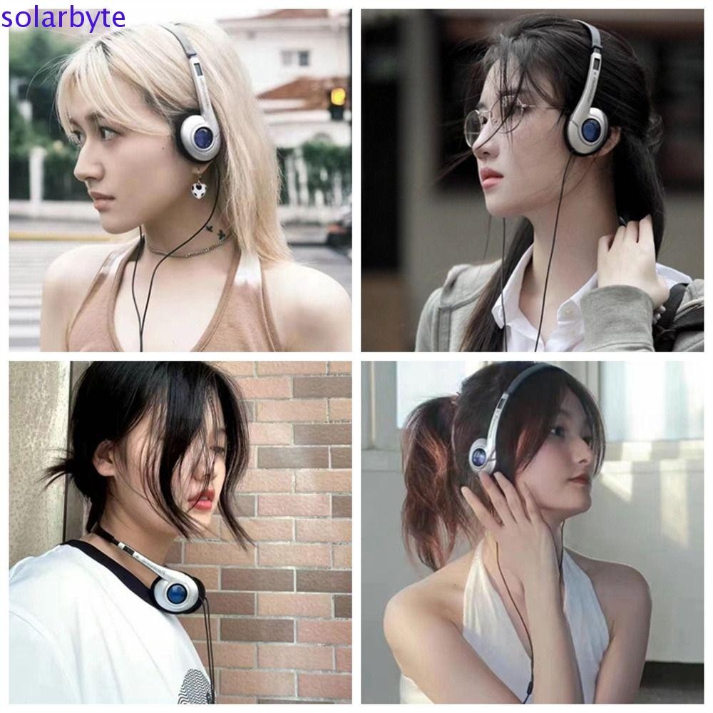 Solarbyte ชุดหูฟังย้อนยุค, หูฟัง Over Ear Millennium Wind Y2K, เอียร์บัดคลาสสิกวินเทจบุคลิกภาพหู ...