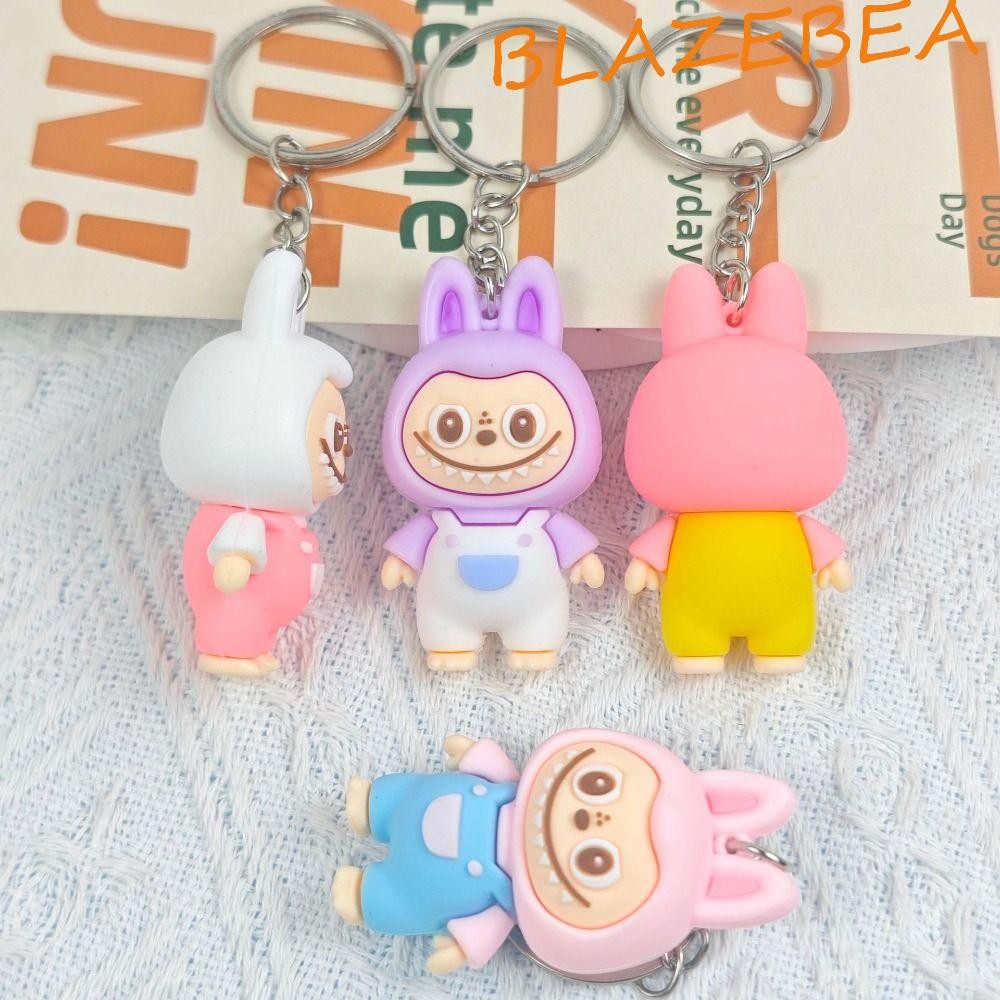 Blazebea Labubu พวงกุญแจ, กระเป๋าเป้สะพายหลัง Charms ตลก Labubu พวงกุญแจตุ๊กตา, มินิการ์ตูน ...