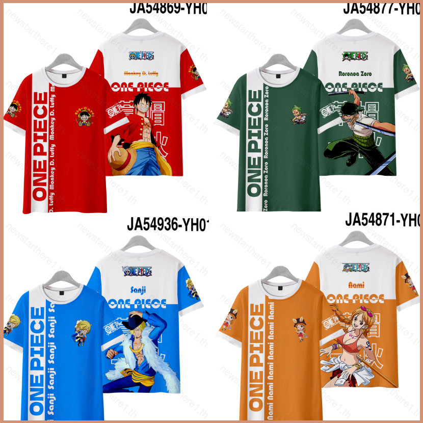 Jason One Piece อะนิเมะเสื้อยืดแขนสั้นรอบคอUnisexคอสเพลย์Luffy Zoro 3D ...