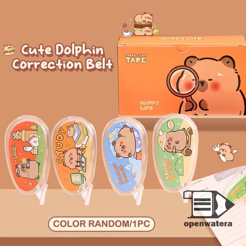 Goodgirlm1 น่ารักการ์ตูน Capybara Correction เทปเด็กเครื่องเขียนแบบพกพา Kawaii Mini การเขียนเทป ...