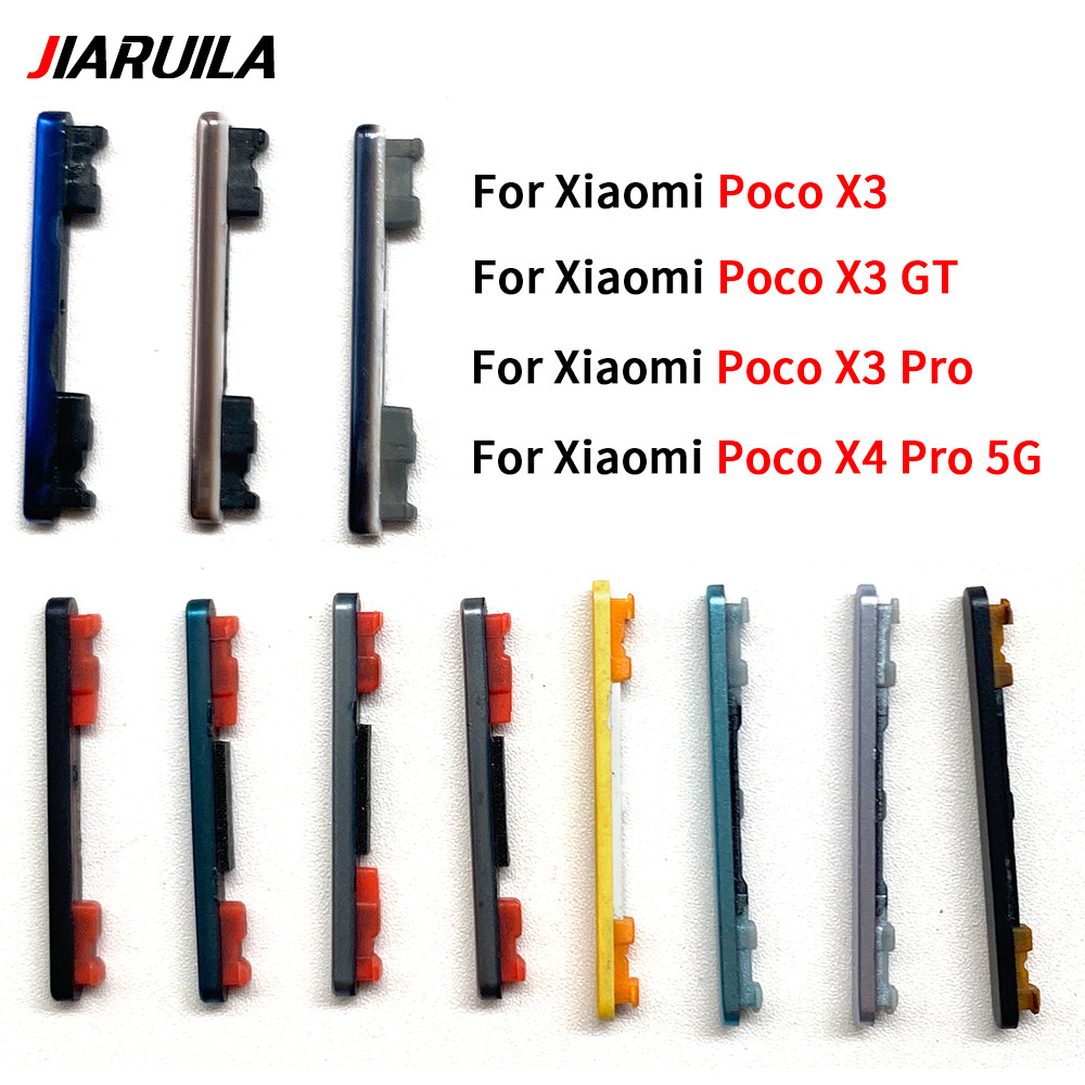 ปุ่ม Power & Volume Key Housing ปุ่มด้านข้างริบบิ้นสําหรับ Xiaomi Poco ...