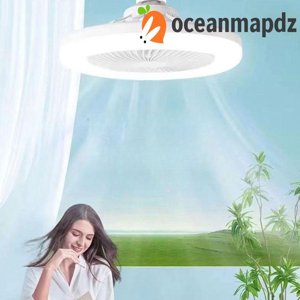 Oceanmapdz E27 พัดลม, 360-องศาหมุน E27 พัดลมโคมไฟ, โมเดิร์น ABS E27 เกลียวผู้ถือโคมไฟหรี่แสงได้ ...