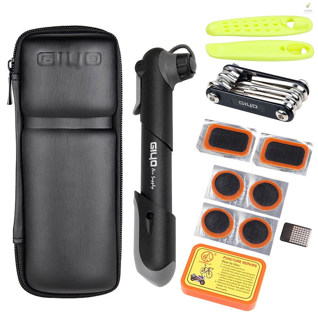 Giyo เครื่องมือจักรยานยางพร้อมชุดเครื่องมือยางยางยางหลอดกล่องเครื่องมือ ...