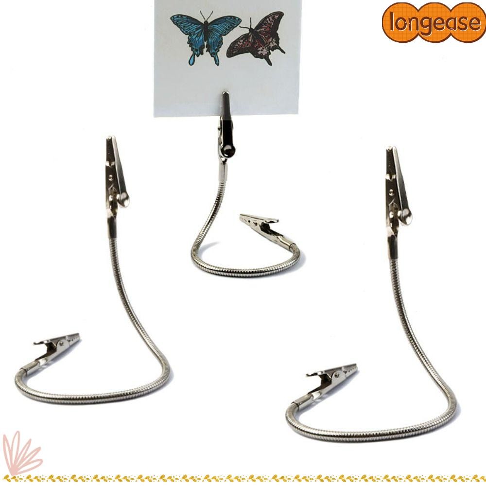 คลิปจระเข้ LONGE, ท่อยืดหยุ่น Double Head Memo Clip Holder, Simple ...