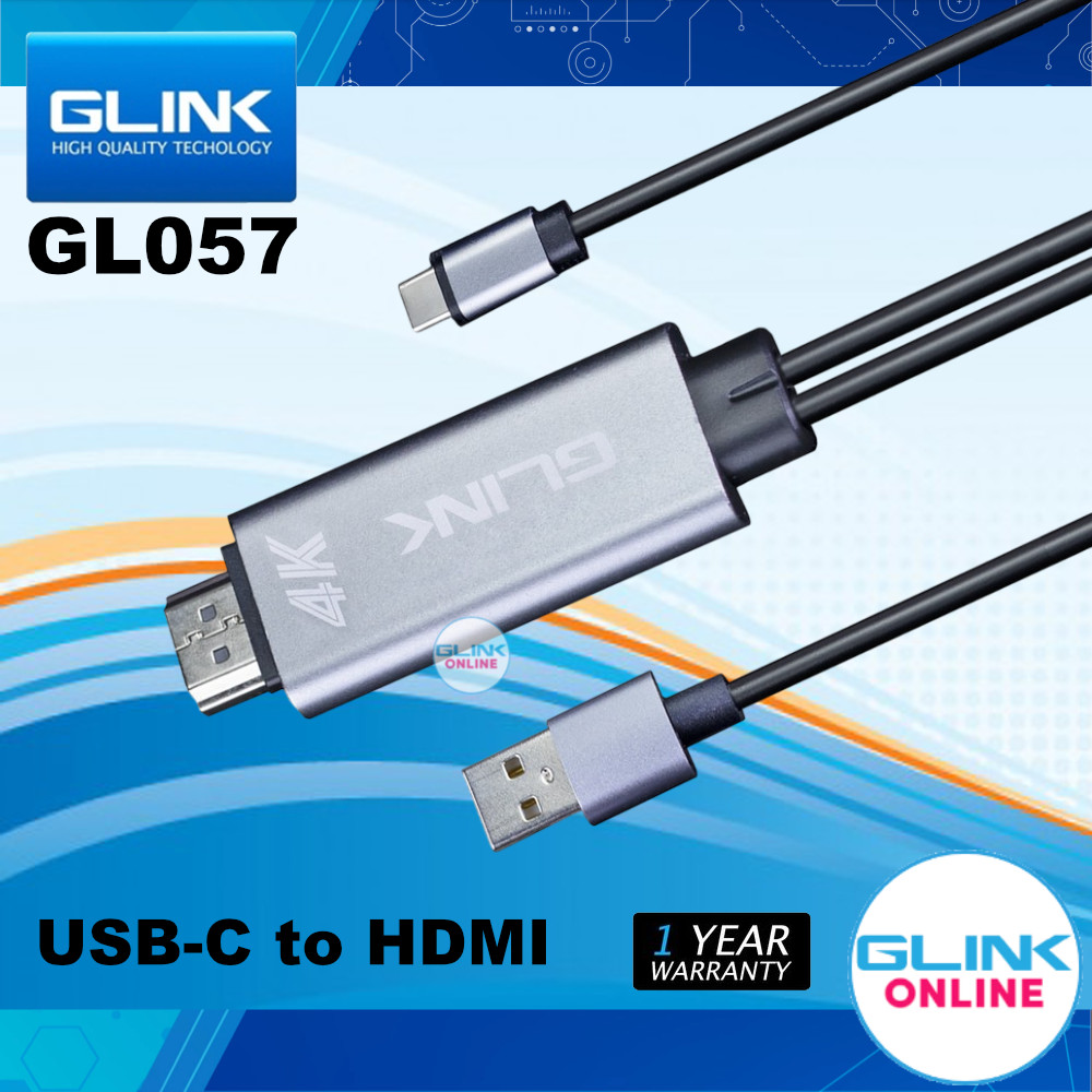 มาตรฐาน GLINK GL057 USB type C to HDMI 2.0 Cable 4K คุณภาพดี 4K Ultra ...
