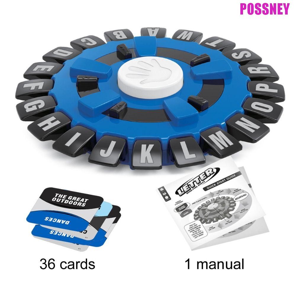 Possney Family Board Game, Letter Pressing Fast-Paced Word Game กระดาน ...