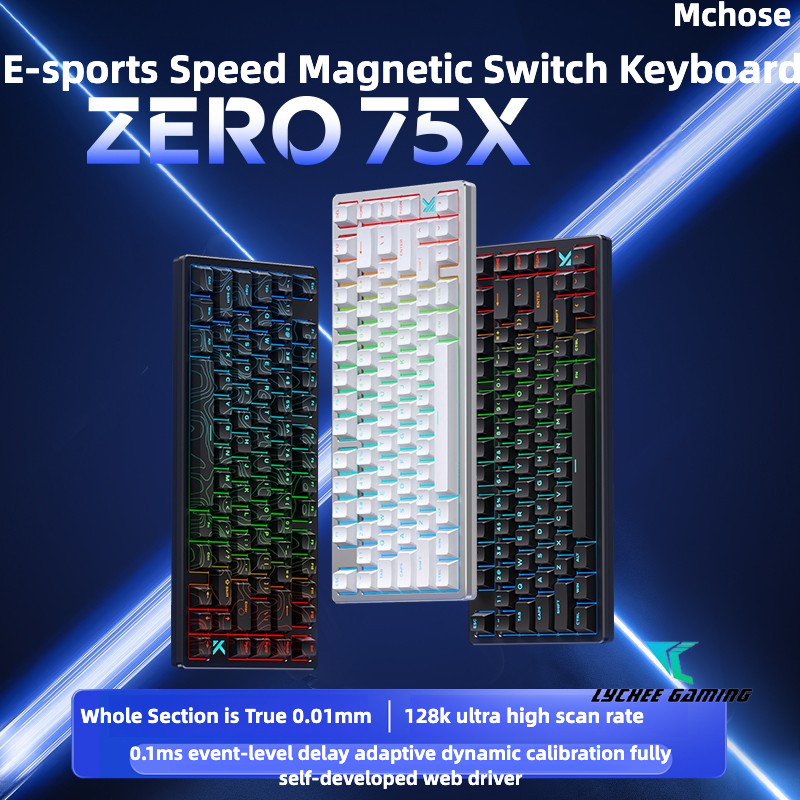 Mchose ZERO 75X Magnetic Switch Gaming Mechanical Keyboard RGB Backlight ที่กําหนดเองเกมเฉพาะการ ...