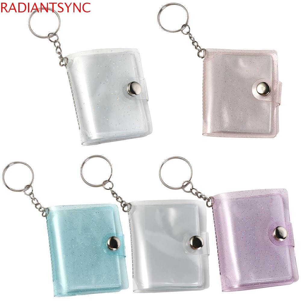 Radiantsync Mini Photo Album, การออกแบบปุ่ม Snap พร้อมพวงกุญแจเก็บ Photo Card Holder, 1/2 นิ้ว ...