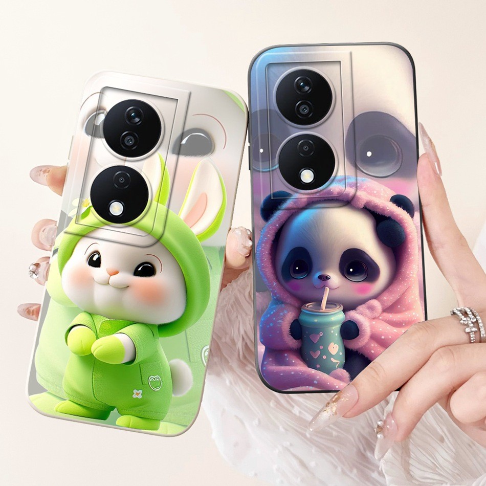 Honor X7b CLK-LX2 กระต่ายน่ารักแพนด้าการ์ตูนเคสโทรศัพท์ HonorX7b 5G 4G ...