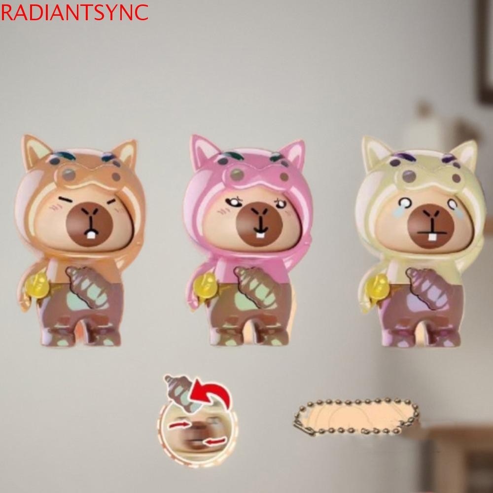 Radiantsync Capybara ตุ๊กตาเปลี่ยนหน้า, พร้อมพวงกุญแจ God of Wealth Capybara ของเล่นเปลี่ยนหน้า ...