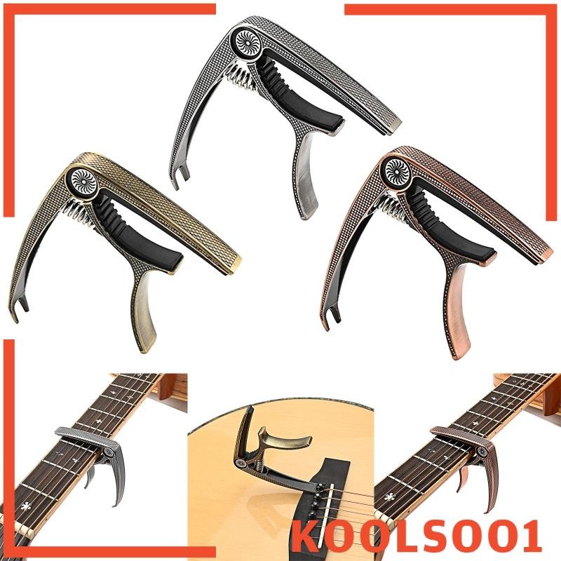 [Koolsoo1] กีตาร์ Capo Quick Change Clamp Key String Clamp สําหรับไฟฟ้า ...