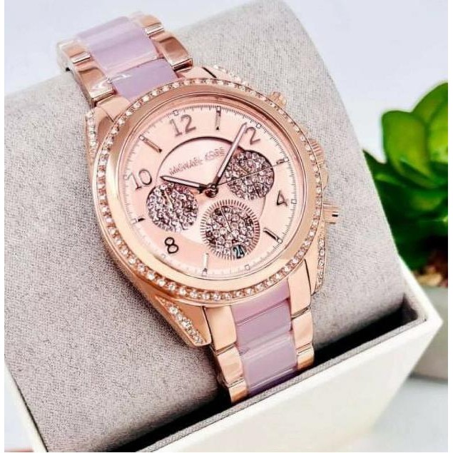 Michael Kors MK6763 Blair Women's Pink Watch | Shopee Thailand