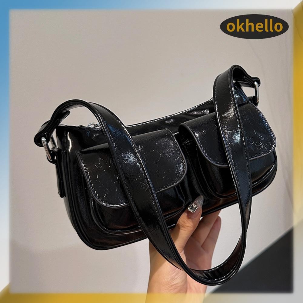 [Okhello.th] กระเป๋าสะพายไหล่ผู้หญิงกระเป๋าคู่กระเป๋าหนัง PU กระเป๋า ...